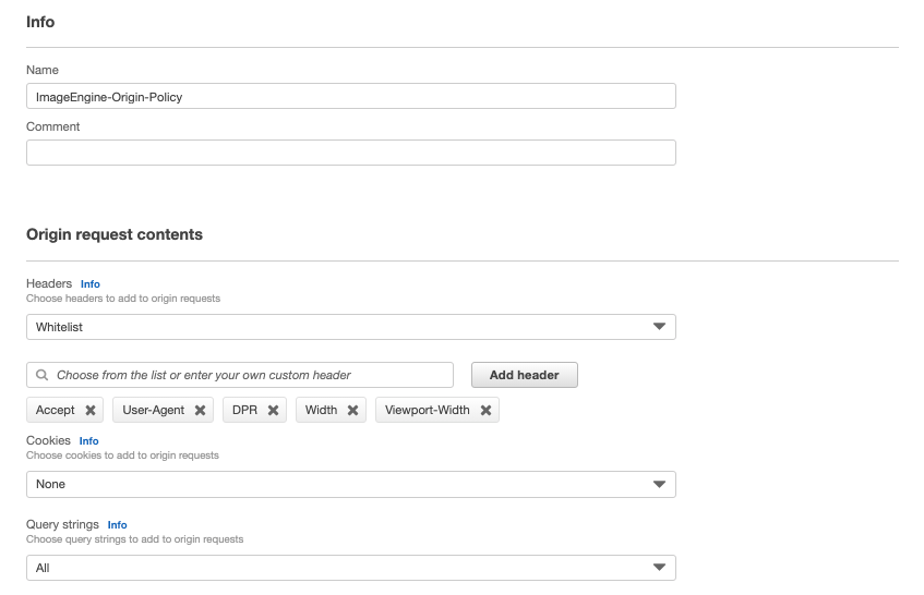 Integrate ImageEngine with Amazon Cloudfront – ImageEngine